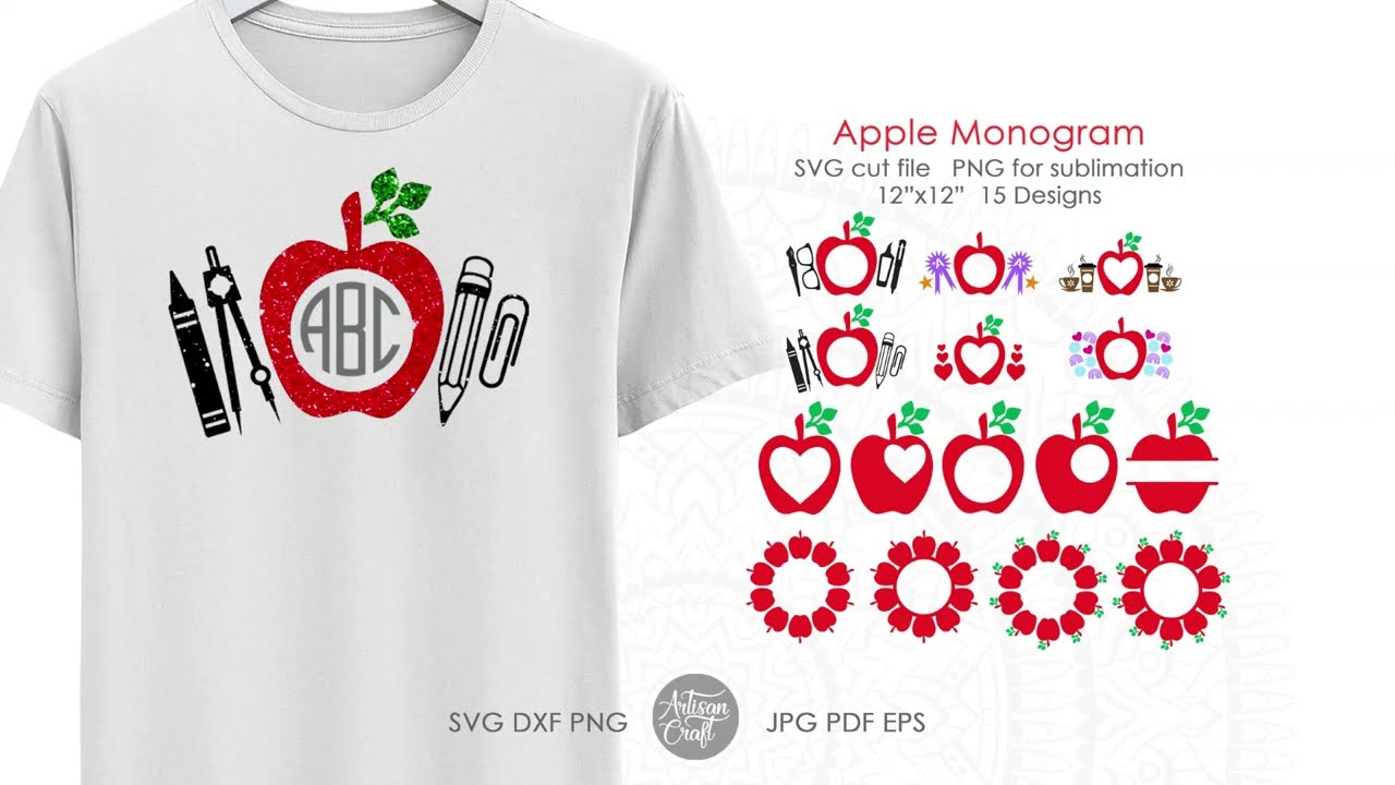 Apple Monogram SVG Bundle