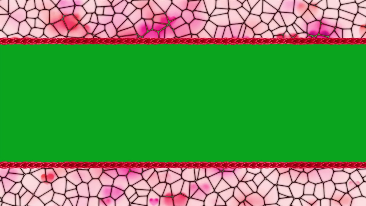 Border Pattern Wedding Frame Green Screen