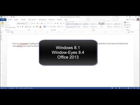Spell Check a Word Document with Window Eyes