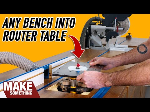 Combining my Router Table and Miter Saw Bench to Save Space.