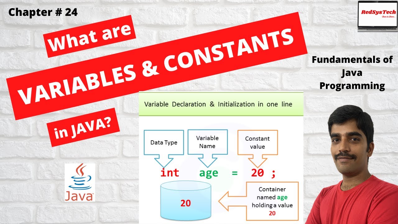 # 24 What are Variables and Constants in Java? | Variables and Constants|Core Java|Java | RedSysTech