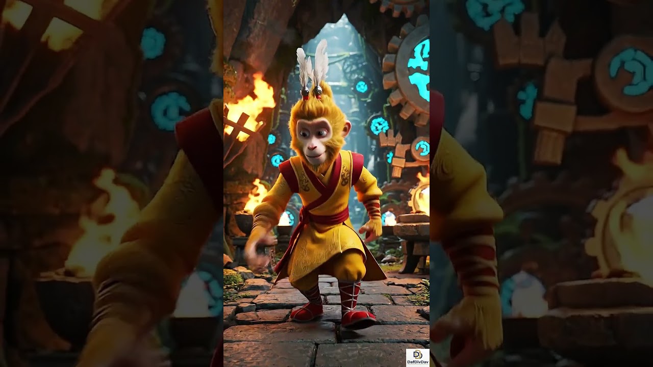 The magic monkey / looking for a magic scroll  #film #shorts #animations #cartoon