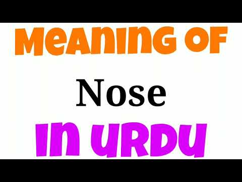 Nose ko urdu mein kya kahate hai | Nose ko urdu mein kya bolate hai | Nose meaning in urdu