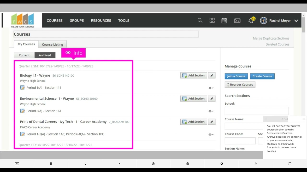 Schoology 102: Finding an Archived Course