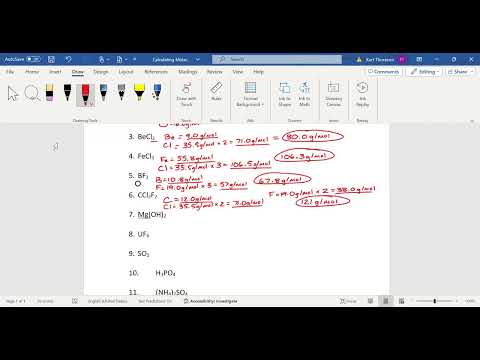 Honors Chemistry Unit 9 - Calculating Molar Mass Worksheet: How To Do