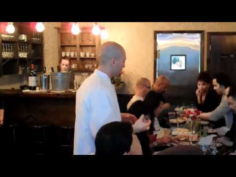Chef Eran Elhalal presenting Saro Bistro Menu