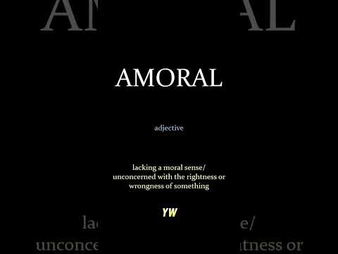 Amoral #How to pronounce and meaning of the word #learnenglish #vocab #vocabulary #english #abbey
