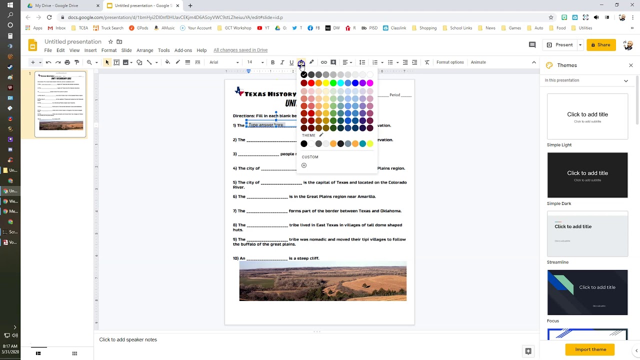 Turn a pdf worksheet into a Google Classroom Activity with Google Slides