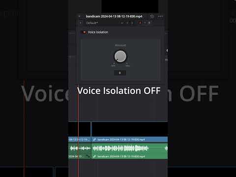 Completely REMOVE Background Noise! -Voice Isolation - DaVincie Resolve