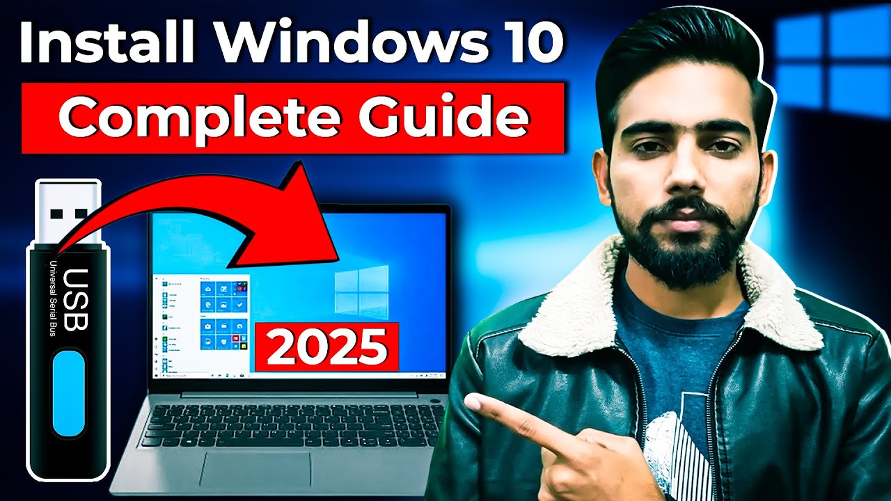 How To Install Windows 10 From USB 2025 | Windows 10 Installation Complete Guide 2025
