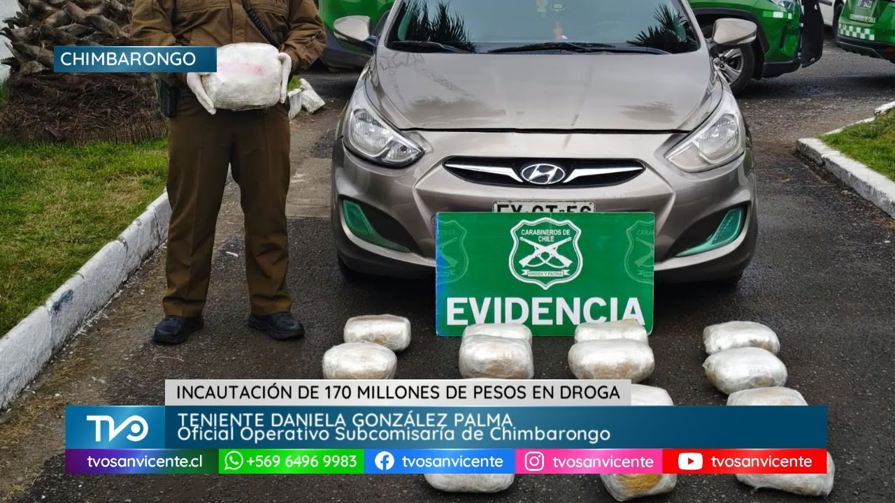 En Chimbarongo, Carabineros logra detención e incautación de 170 millones de pesos en droga | TVO