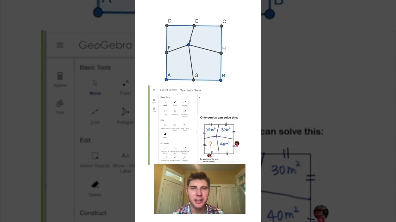 Using Geogebra to solve Geometry Challenge