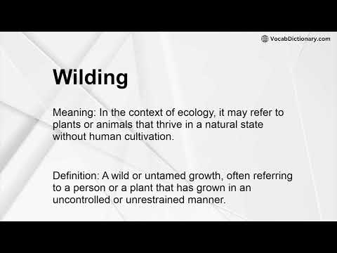 Wilding Meaning