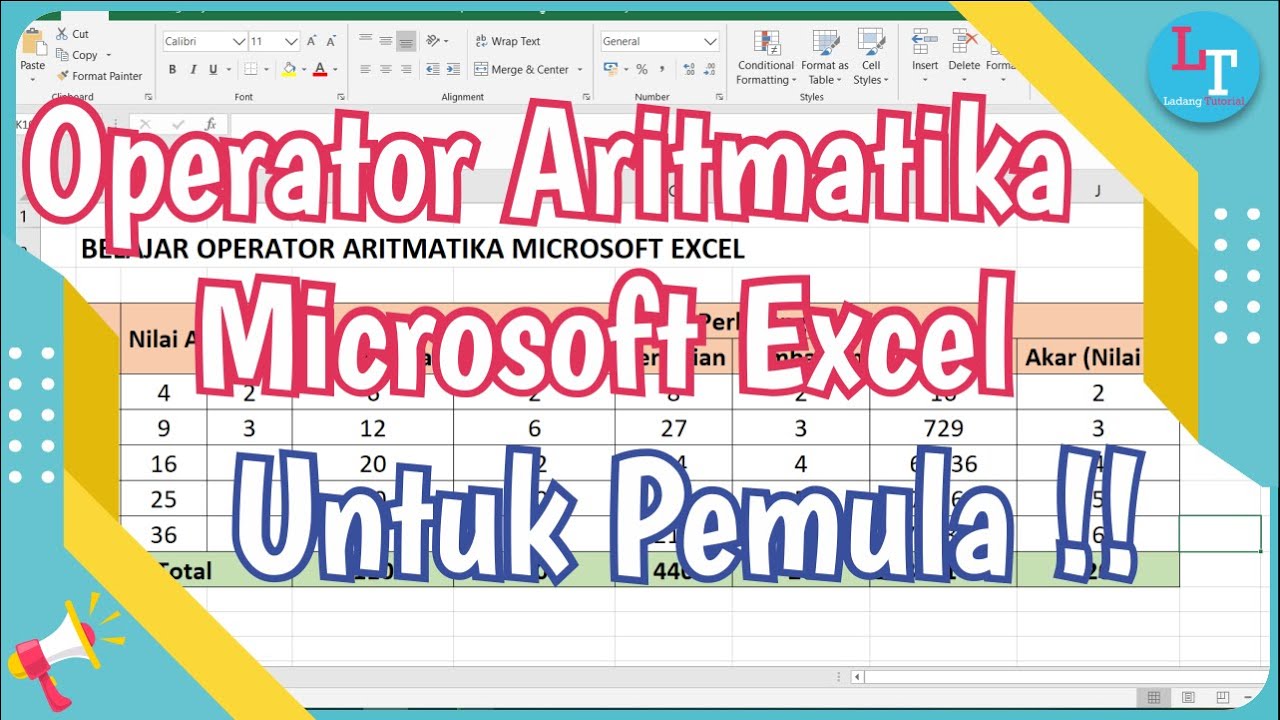 Tutorial Penggunaan Operator Aritmatika di Microsoft Excel