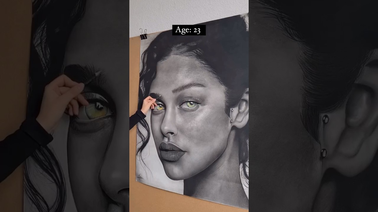 My art progress throughout the years, trust the process!! #art #artist #drawing #realism #artbyoums