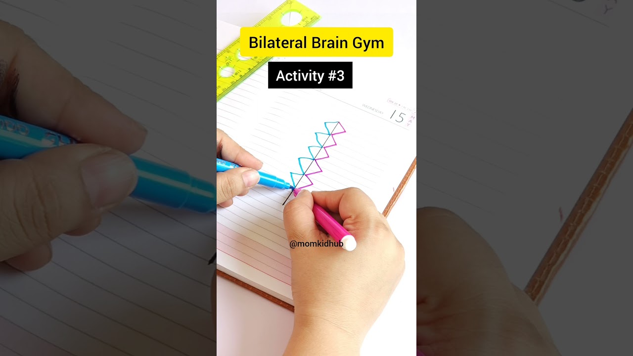 Bilateral Brain Gym/ Both Side Brain Exercise On Paper/ Left Brain & Right Brain Activity For Kids