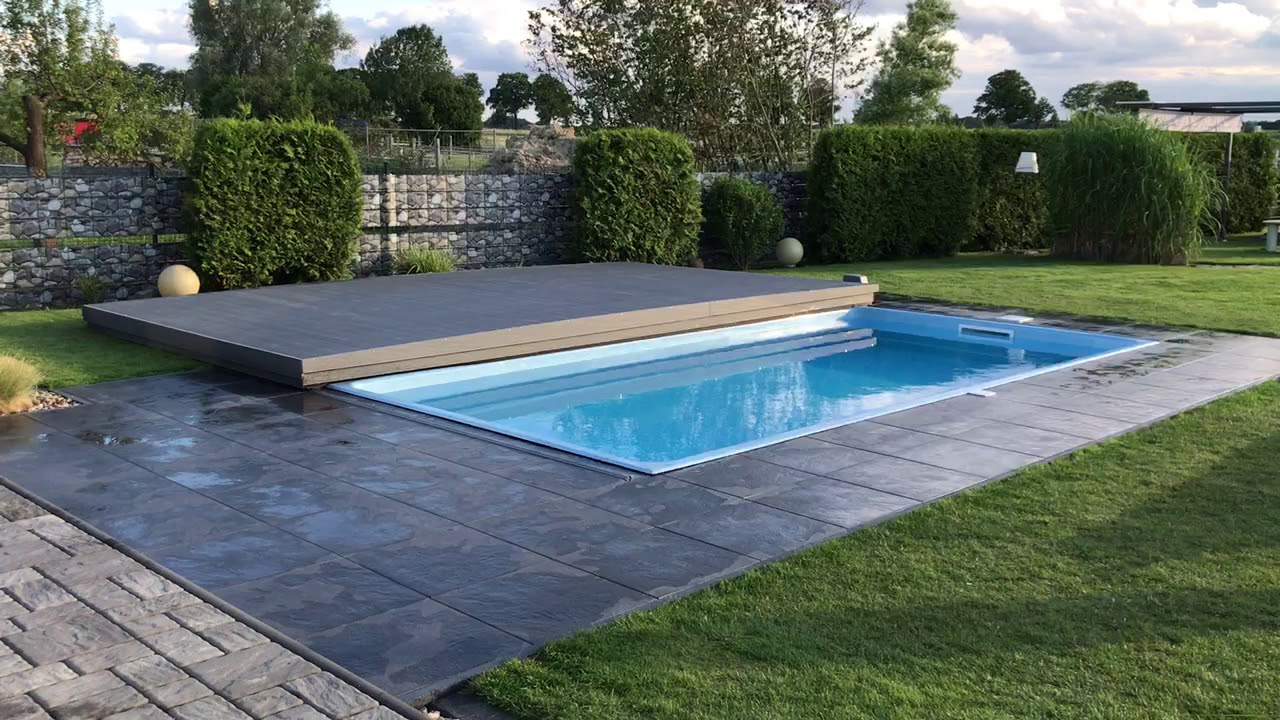 vollautomatische begehbare Poolabdeckung 6,5 x 3,5 m