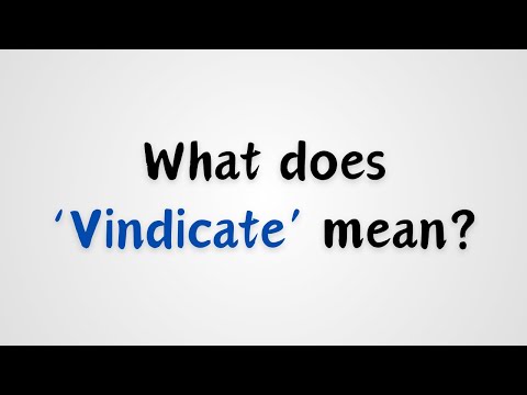 What does Vindicate mean?