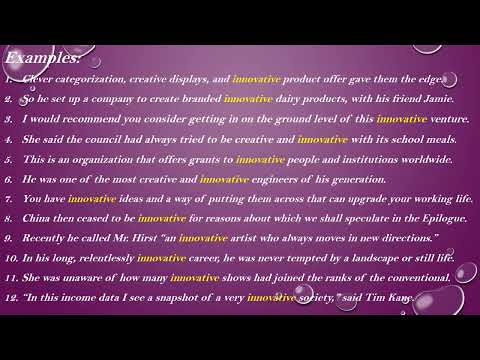 Innovative Meaning with Examples