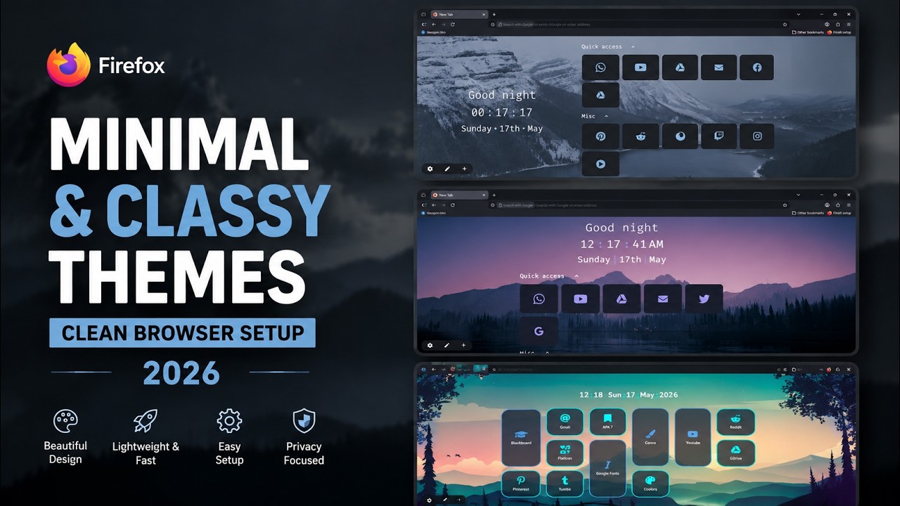 👉 These are the BEST Minimal & Classy Firefox Themes 😍 Clean Browser Setup 2026 | ®™ |