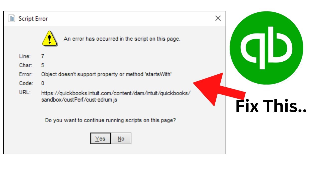 How to fix QuickBooks script error code 0