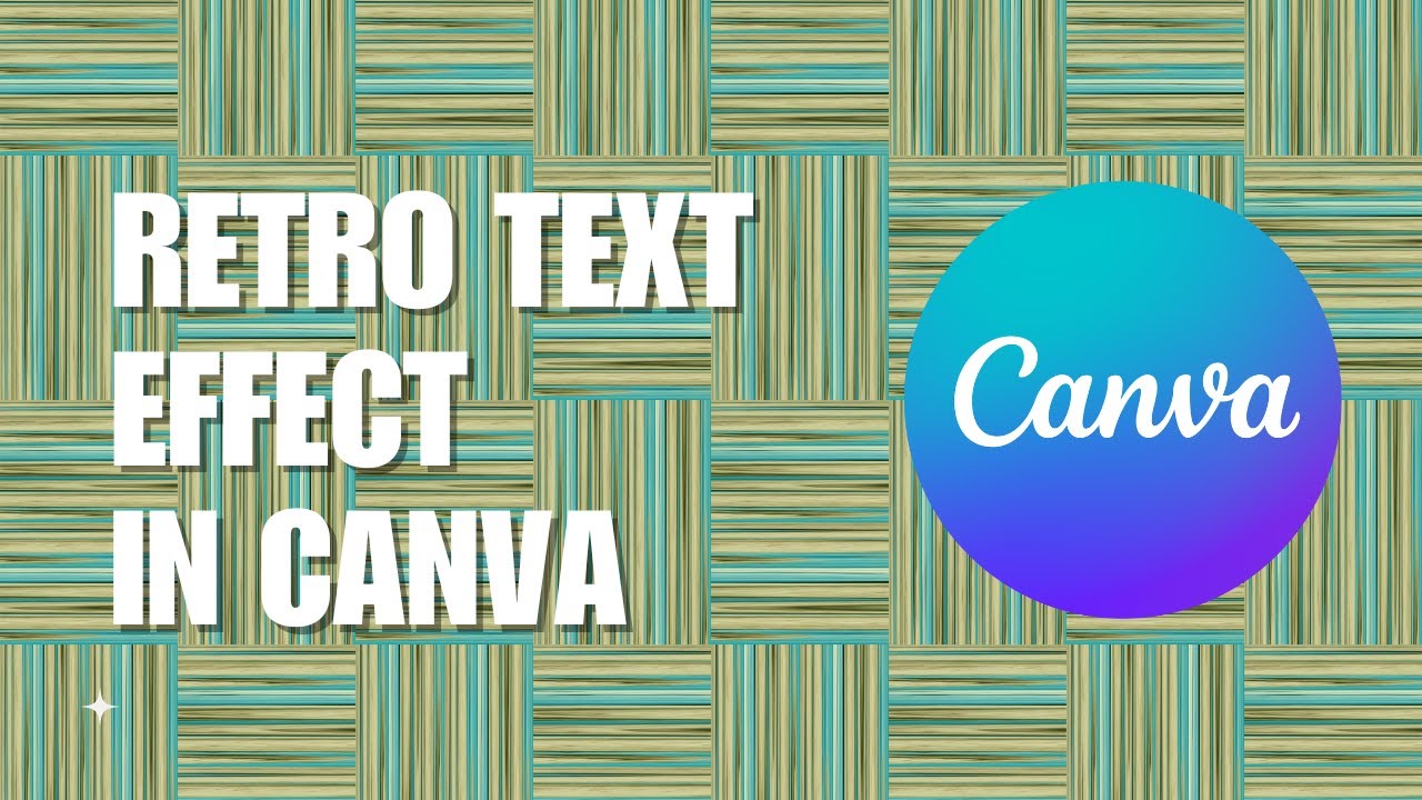 Create This Retro Text Effect In Canva! Easy Text Effect Tutorial For Beginners