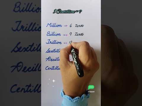 How Many Zeros are there in a Centillion❓#maths #shorts large numbers