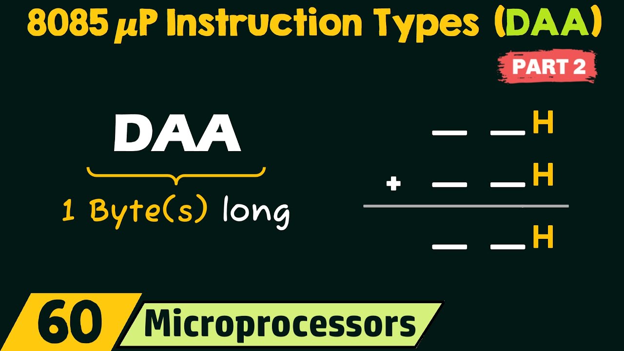 8085 Microprocessor Instruction Types: DAA (Part 2)