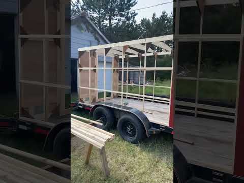 Flatbed to enclosed trailer. Stayed tuned for the build video. Let’s go! #millionsubscribers