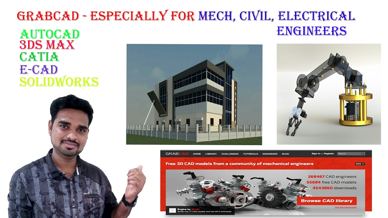 GRABCAD Especially For MECH, Civil, Electrical Engineers