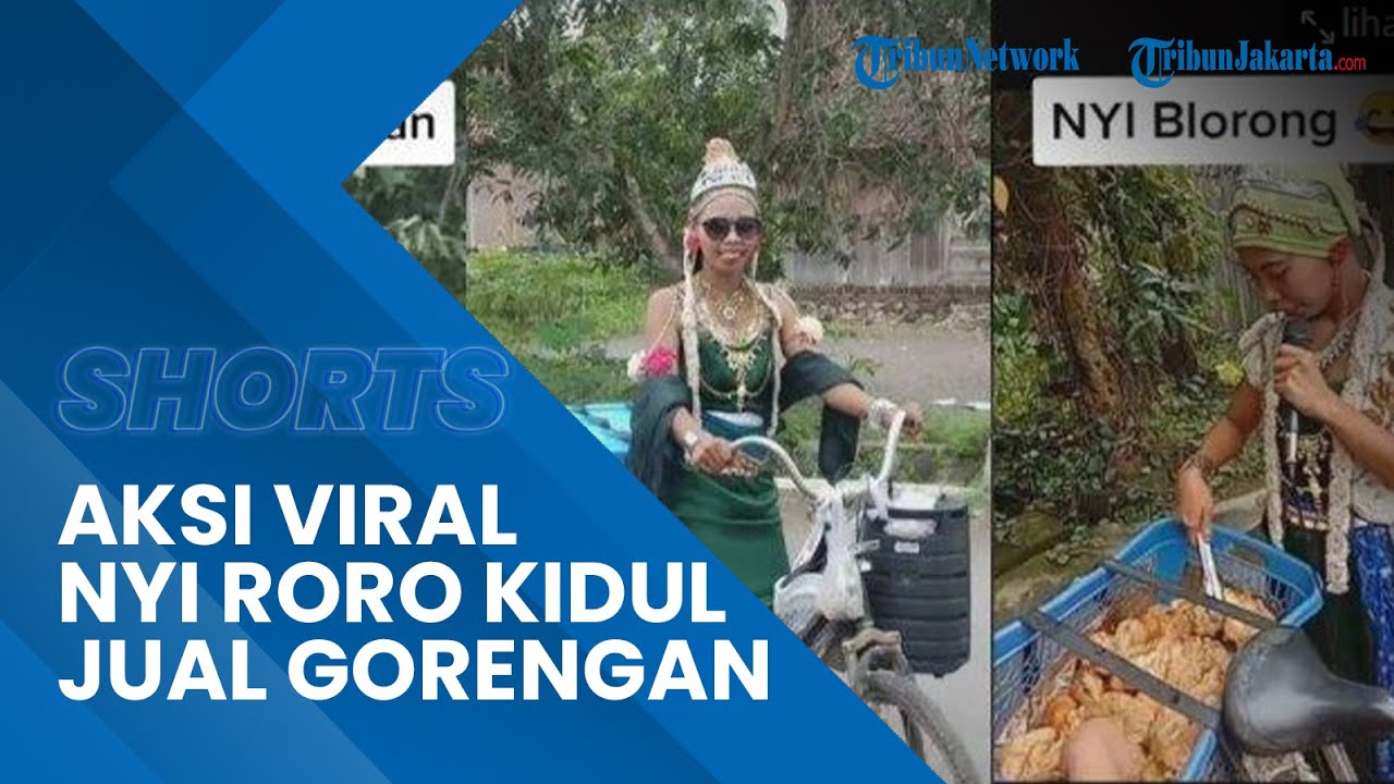 Viral Aksi Gaya Nyentrik Seorang Wanita Pedagang Gorengan Memakai ...