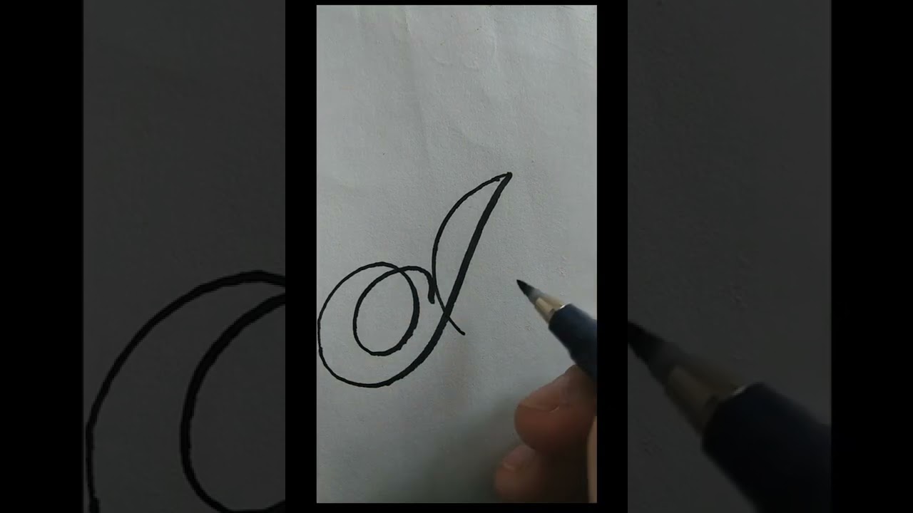 Letter J in calligraphy #calligraphy #shorts #cursivewriting