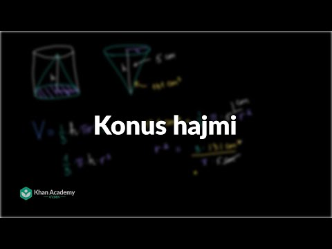 Konus hajmi (ta video) | Hajm va sirt yuzi | Khan Academy