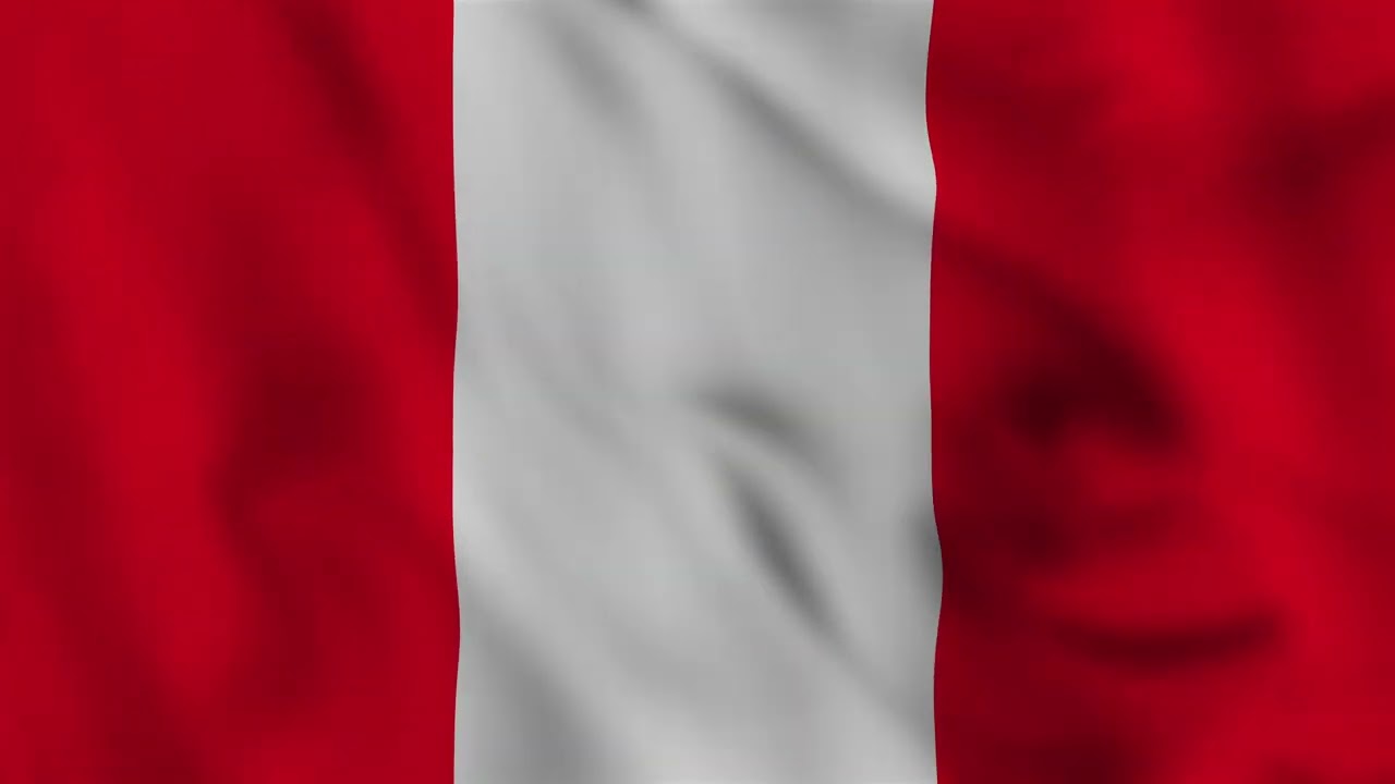 Peru Flag Animation Full Screen | Peru Flag Waving Animation - 4K Green Screen Animation #PeruFlag