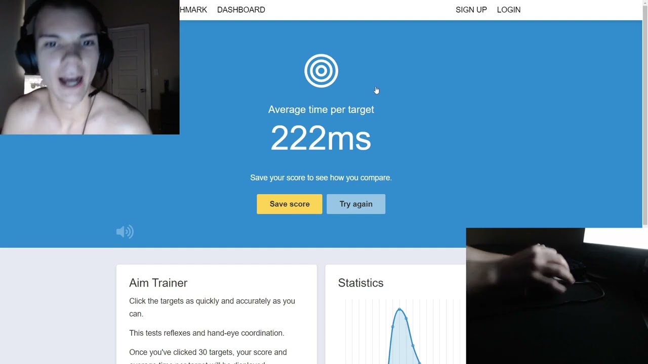 Human Benchmark Aim Trainer [222ms]
