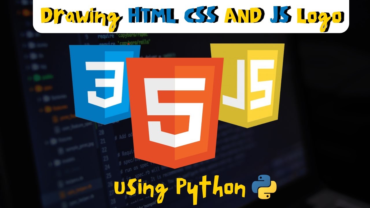 Drawing HTML, CSS and JavaScript Logo using Python turtle | Turtle | python programming