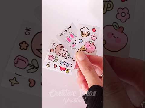 Homemade journal stickers ❤️ #shorts Creative Ideas Urooba /DIY paper crafts
