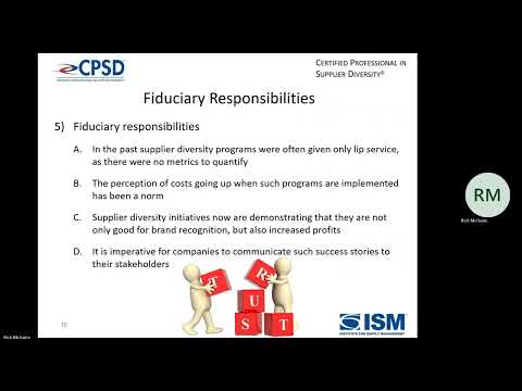 CPSD SD K 4 Represent Supplier Diversity Efforts