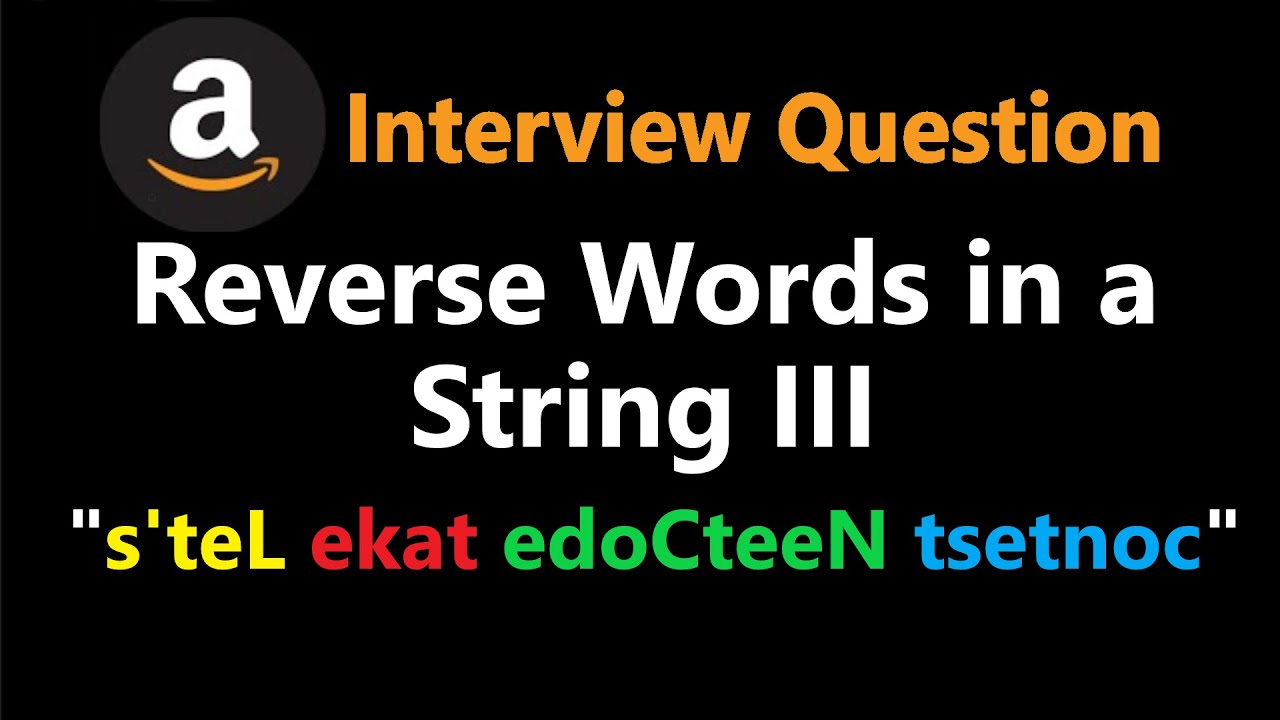 Reverse Words in a String III - Leetcode 557 - Python
