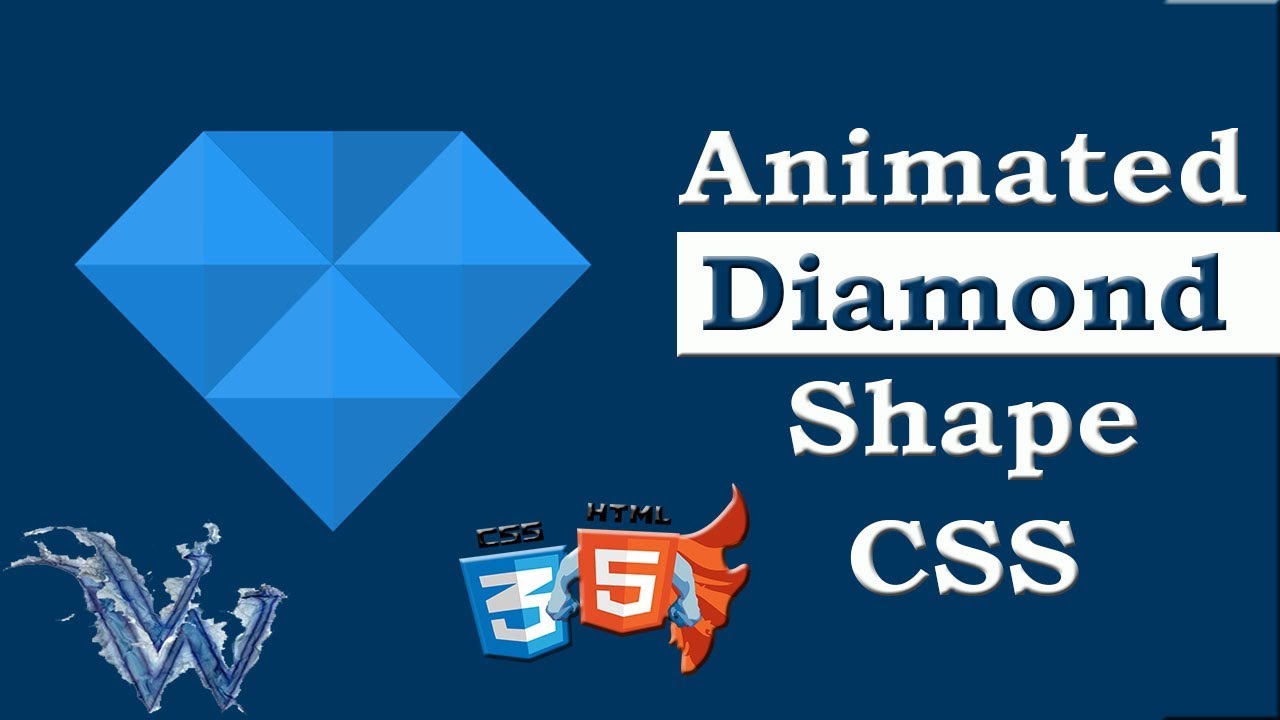 Pure css animation tutorial | Animated diamond shape css effect | cool css effects 2018