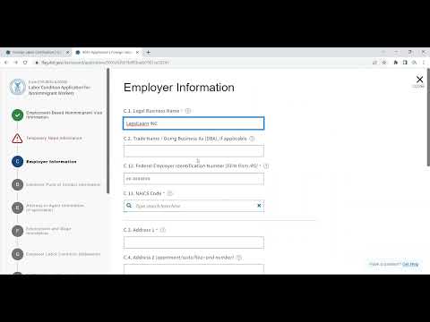 Form ETA-9035/9035E Labor Conditions for Nonimmigrant Workers