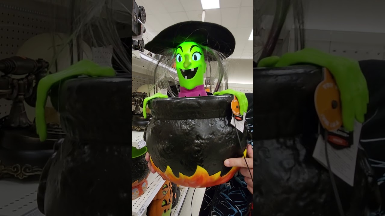 ANIMATED SPOOKY WITCH COMING OUT OF CAULDRON - HALLOWEEN DECORATIONS AT TARGET - HYDE AND EEK!