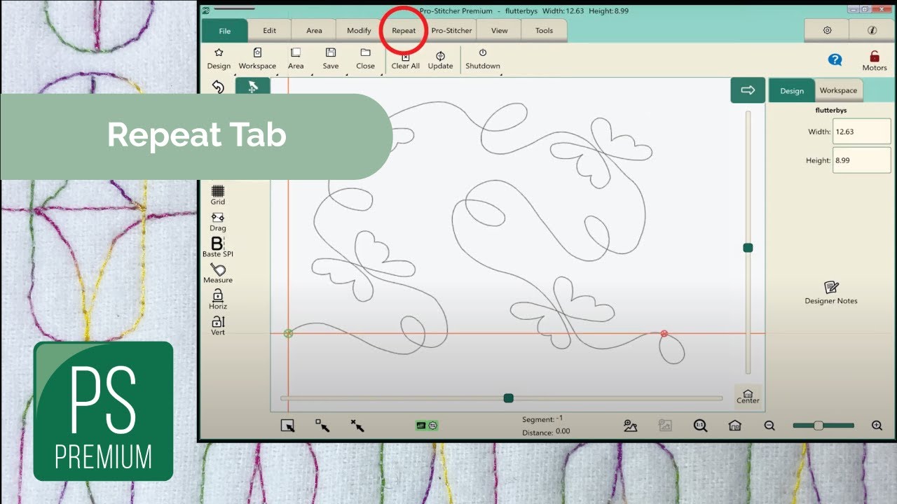 Repeat Tab - Pro Stitcher Tutorials