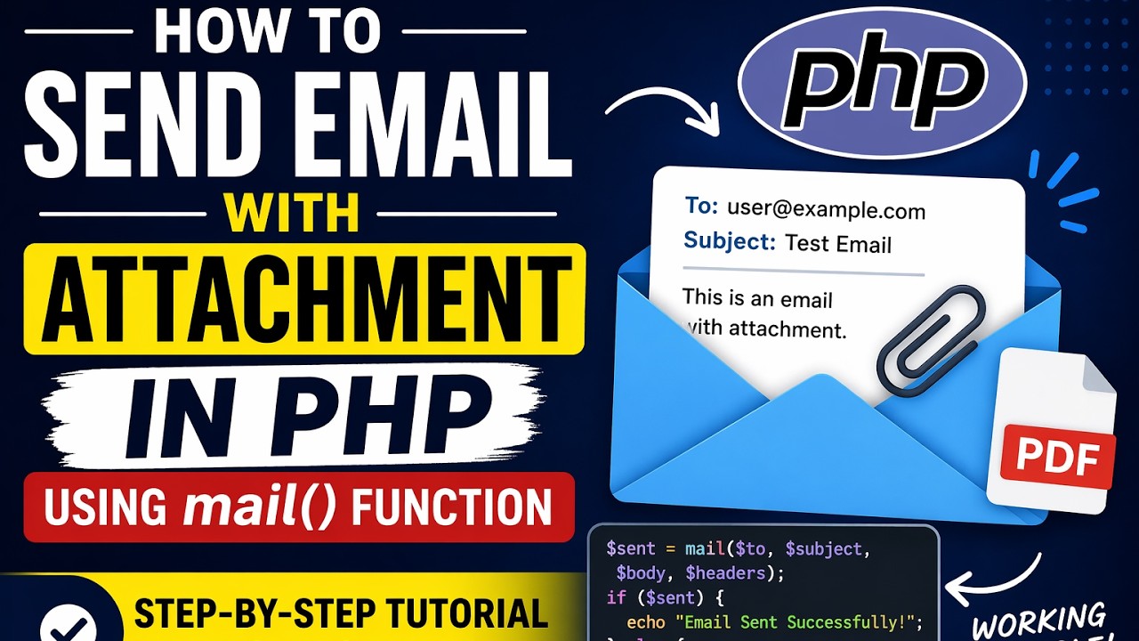 How to Send Email with Attachment in PHP | Step-by-Step Tutorial