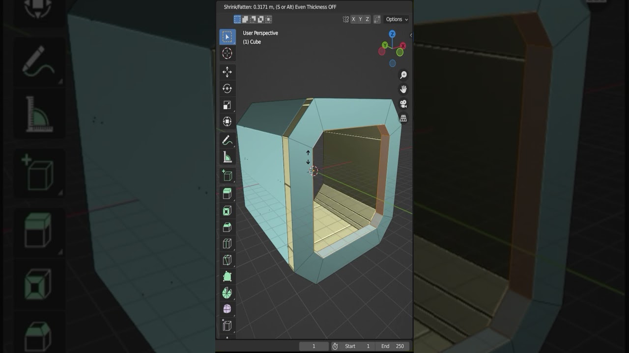 How to Make a SciFi Corridor in Blender Tutorial | #shorts #blender #blender3d #blendertutorial