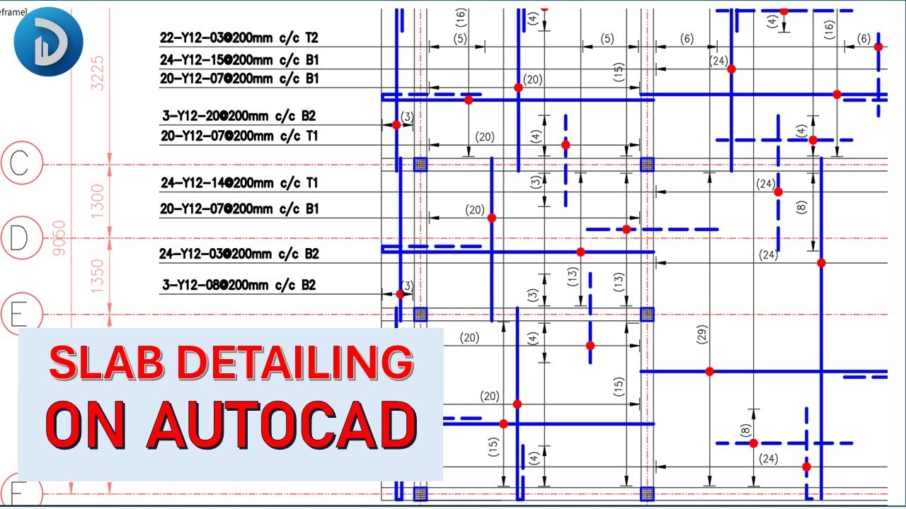 How To Detail Slab In AUTOCAD (REINFORCED CONCRETE)