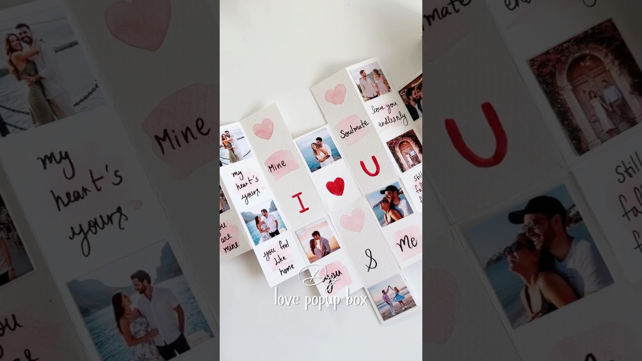 Diy love pop up box #valentinesday #valentinesdaygiftidea #valentinesgiftideas #handmadegift