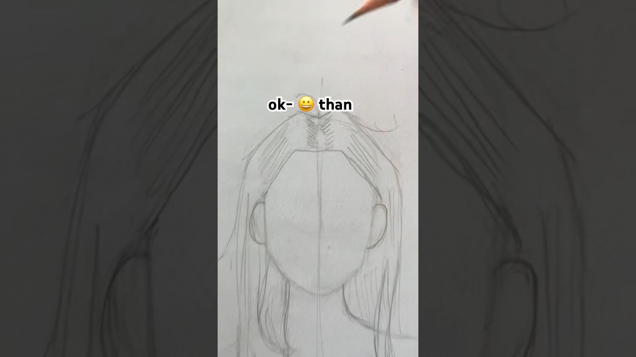 hair tutorial 😋 creds: ​⁠@joslynn_jones #tutorial #funny #art #drawing #hairtutorial #sketching