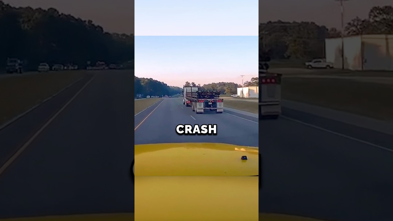 Trucker Witnesses Unavoidable Crash! 😨