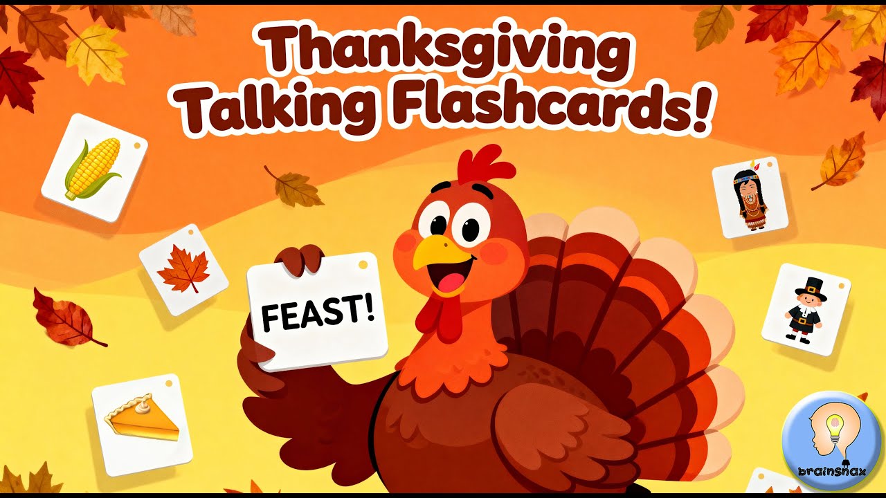 Thanksgiving Talking Flashcards 🦃 | Learn Thanksgiving Words for Kids